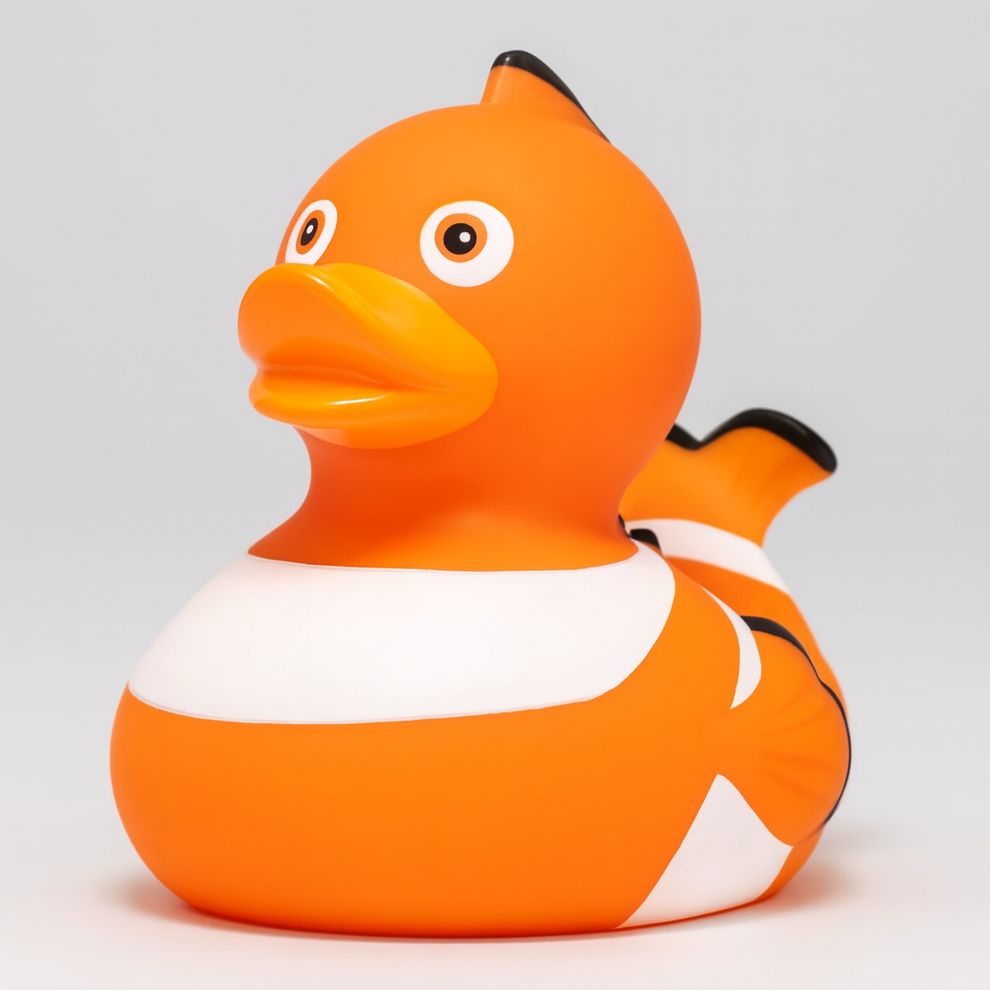 Clown Fish Duck - Clownfish Bath Toy | Durable, Floats, Fun – Duck World