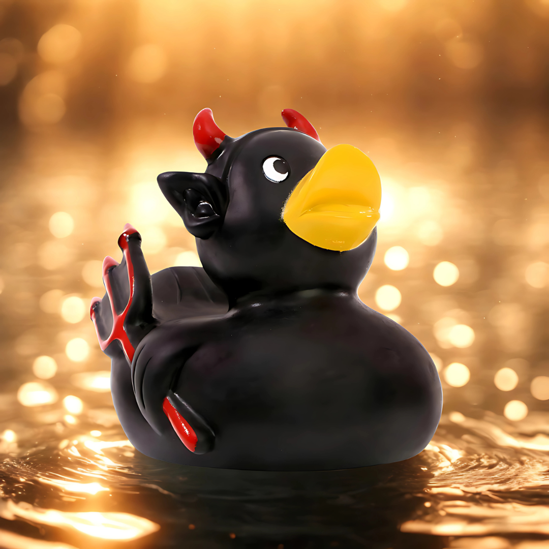 Devil Rubber Duck – Fiery and Playful Bath-Time Companion – Duck World