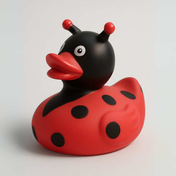 Ladybug Rubber Duck: Quack-tastic Charm for Bath-Time Bliss – Duck World