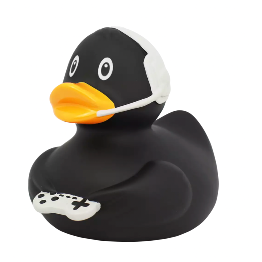 Black Gamer Rubber Duckie - Level Up Your Bath Time Fun! – Duck World